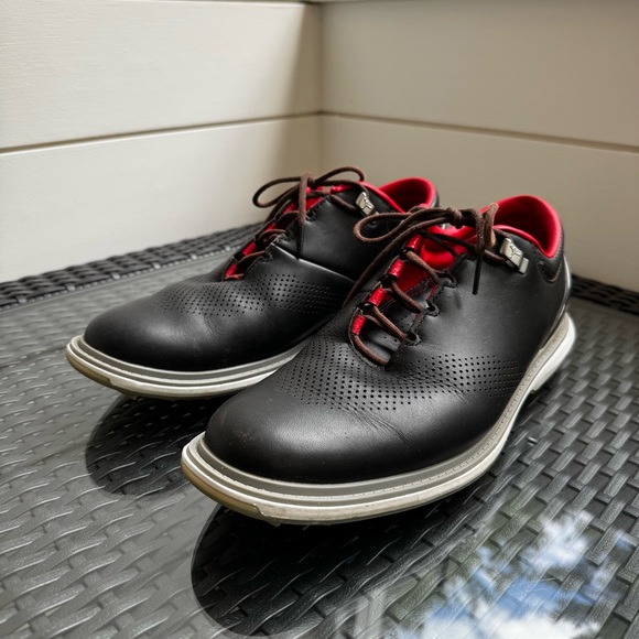 Nike | Shoes | Nike Michael Jordan Adg Black And Red Golf Shoes Dm03 ...